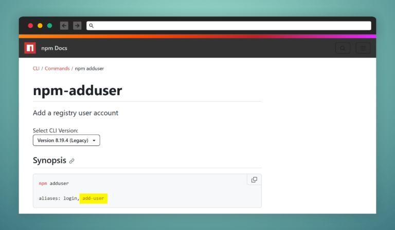 NPM command confusion - Checkmarx