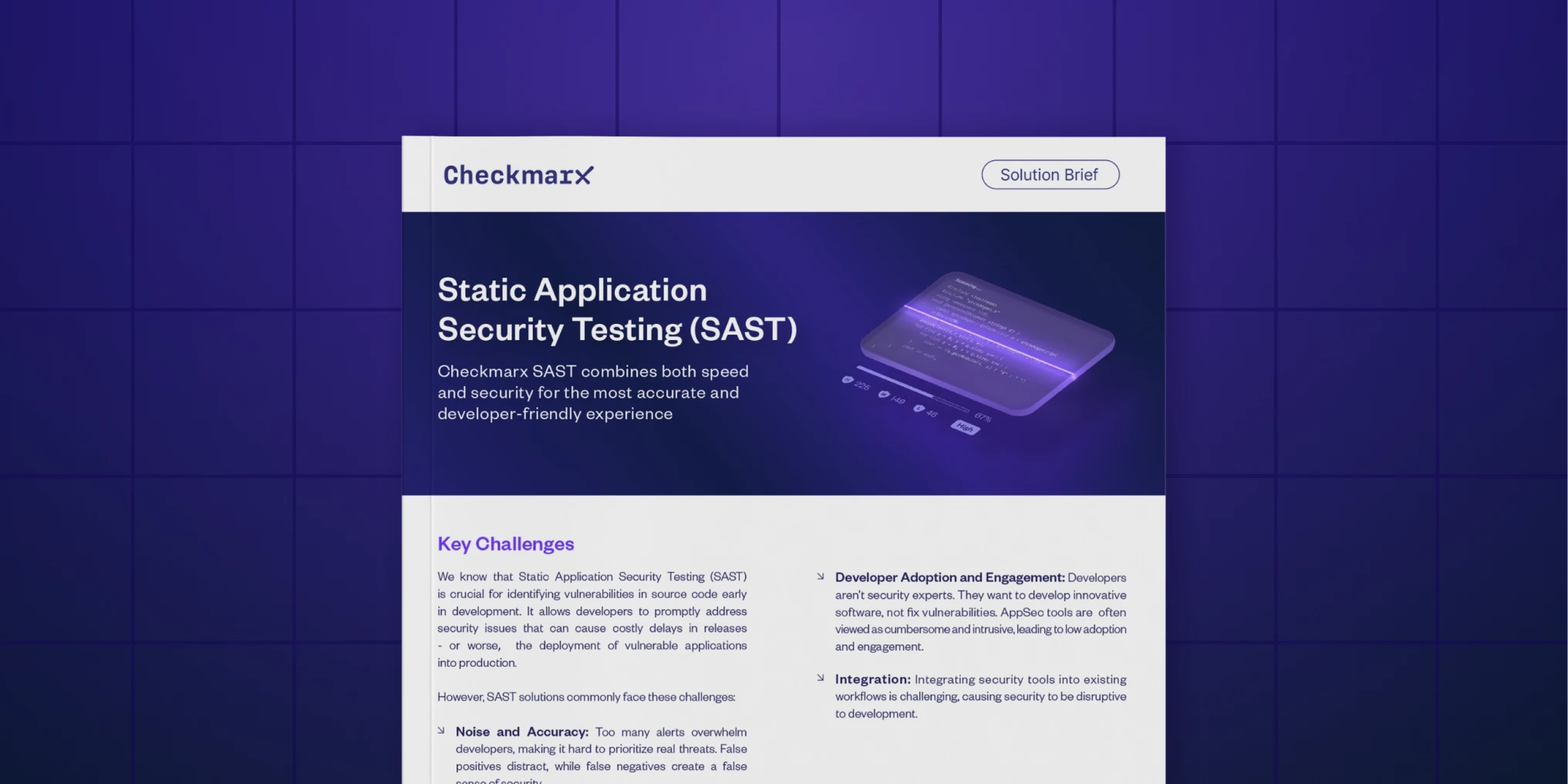 Checkmarx SAST Solution Brief