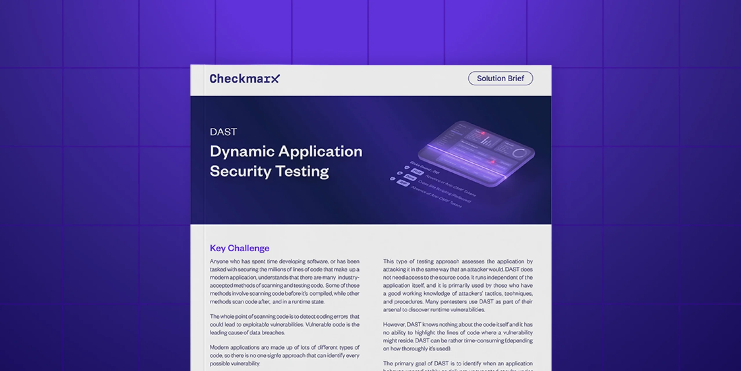 Checkmarx DAST Solution Brief